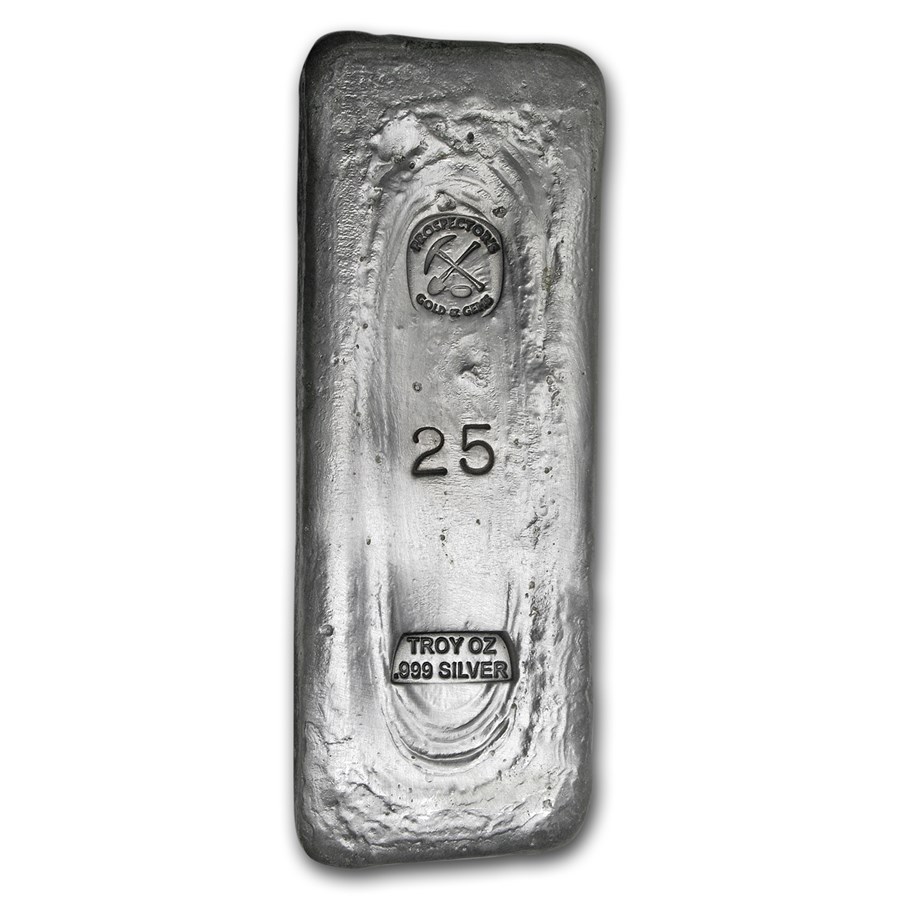 Buy 25 oz Hand Poured Silver Bar - PG & G | APMEX
