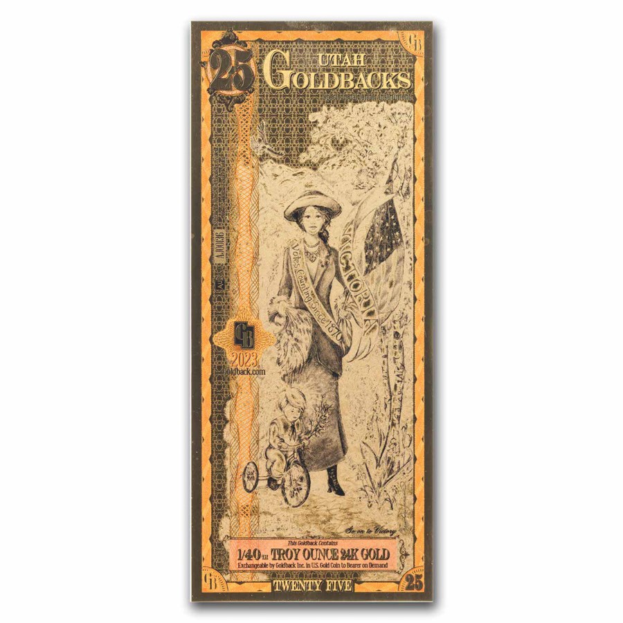 Buy 25 Utah Goldback - Aurum Gold Foil Note (24k) | APMEX