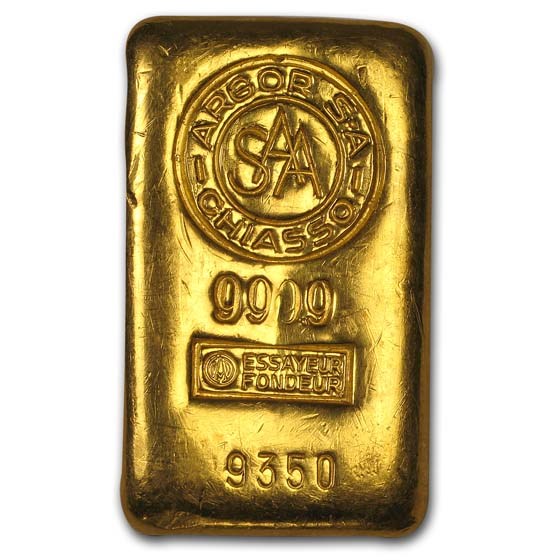 Buy 250 gram Gold Bar - Argor S.A. Chiasso .9999 Fine | APMEX