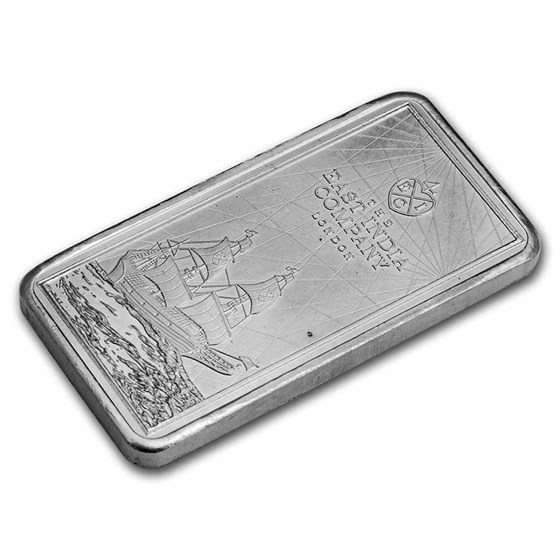 Buy 250 gram Silver £10 East India Co Ship Coin Bar | APMEX