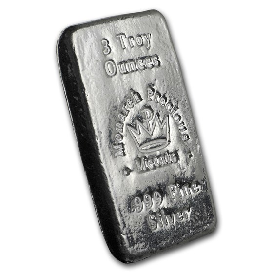 Buy 3 oz Hand Poured Silver Bar - MPM | APMEX