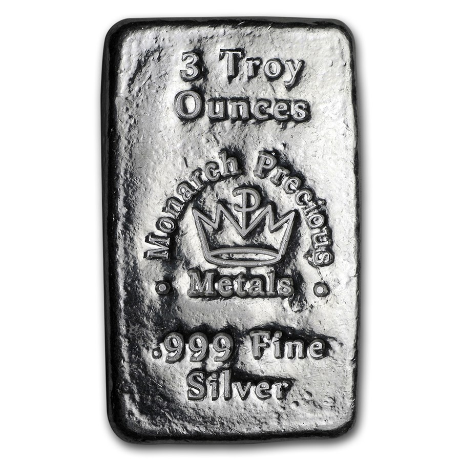 Buy 3 oz Hand Poured Silver Bar - MPM | APMEX