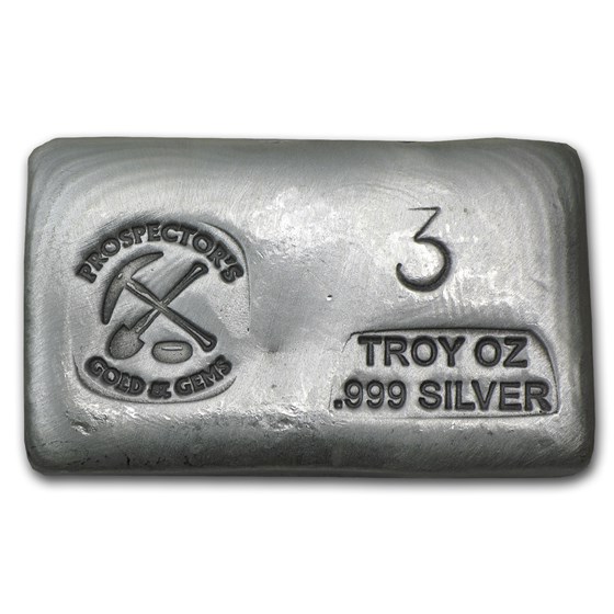 Buy 3 oz Hand Poured Silver Bar - PG & G | APMEX