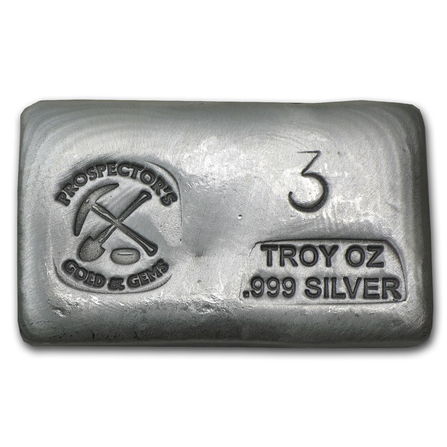 Buy 3 oz Hand Poured Silver Bar - PG & G | APMEX