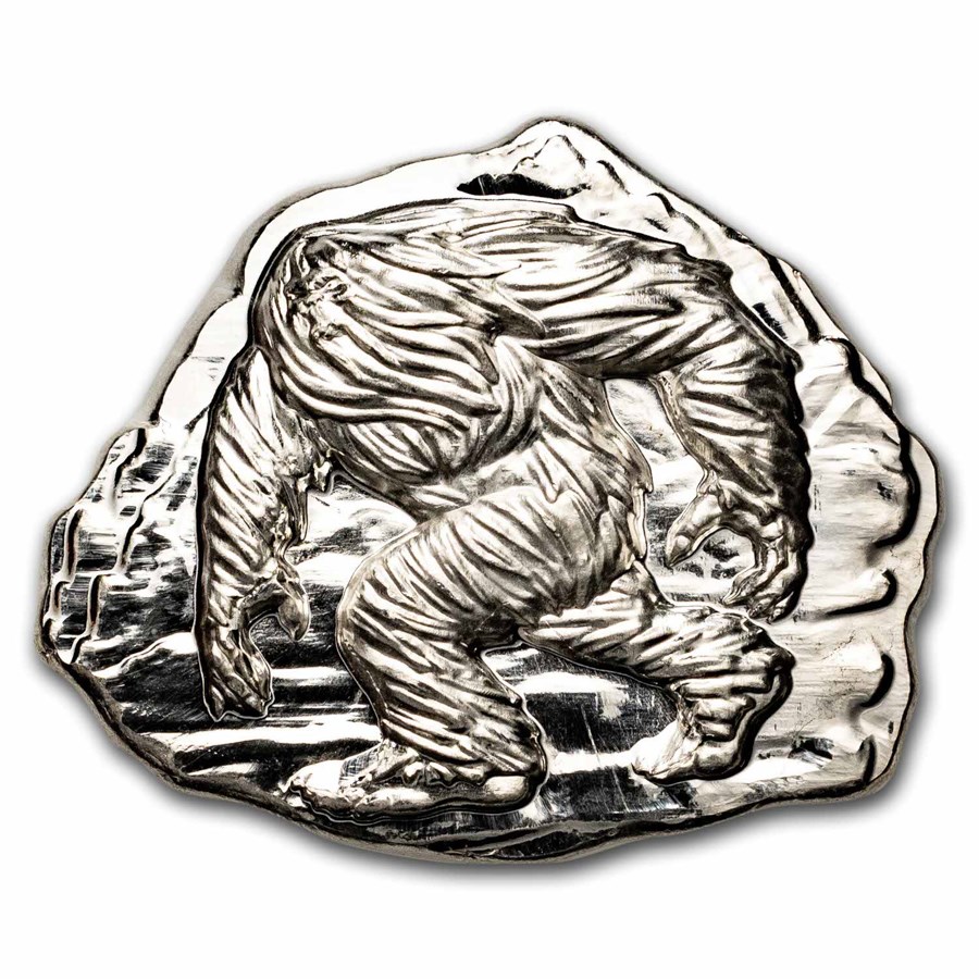 Buy 3 oz Hand Poured Silver Bar - Yeti (No Leather Pouch) | APMEX