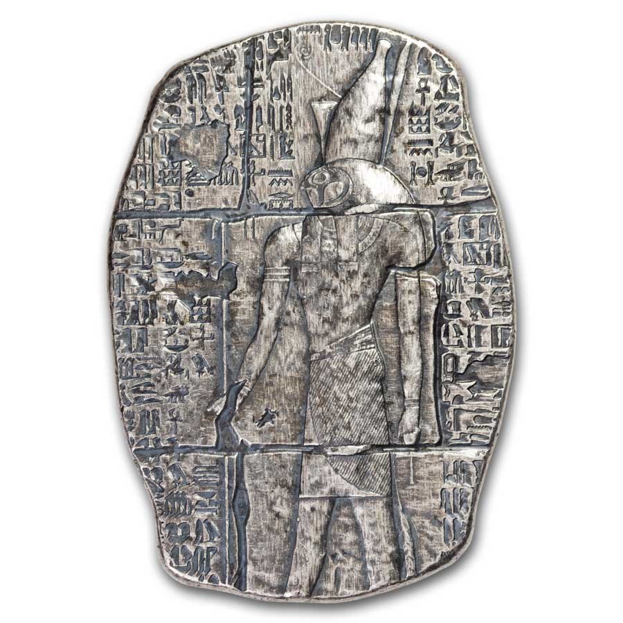 3 oz Hand Poured Silver Relic Bar - Horus (No bag)