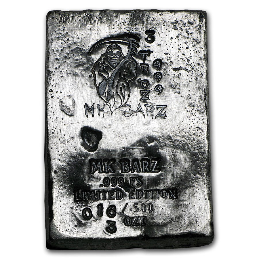 Buy 3 oz Silver Bar - Limited Edition (Grim Reaper, Death is Coming ...