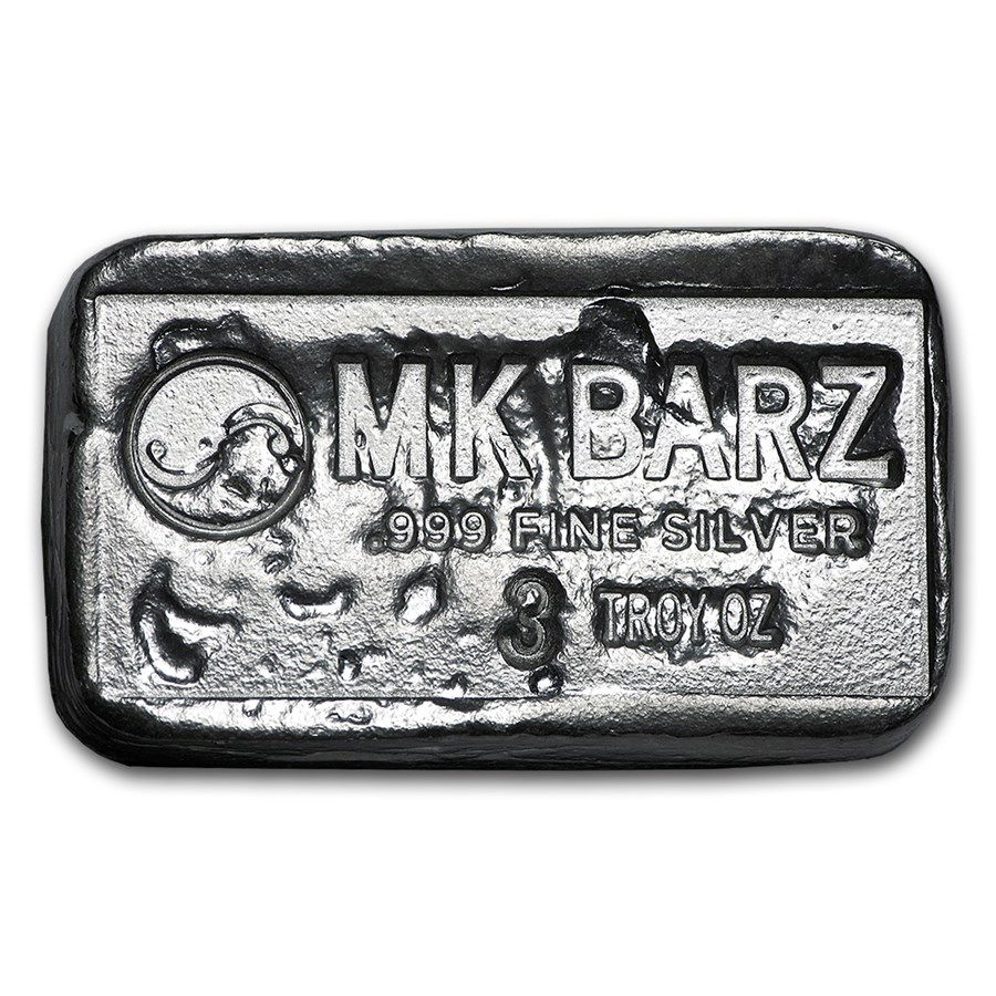 Buy 3 oz Silver Bar - MK Barz & Bullion | APMEX