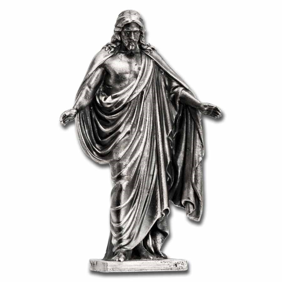 3 oz Silver Hand Poured Statue - Jesus