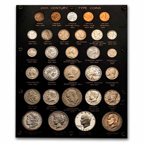 30-Coin U.S. 20th Century First Year Type Set (Capital Plastics)