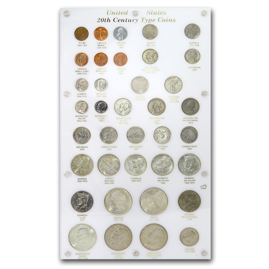 37-Coin US 20th Century Type Set (Capital Plastics) Coin For Sale | U.S ...