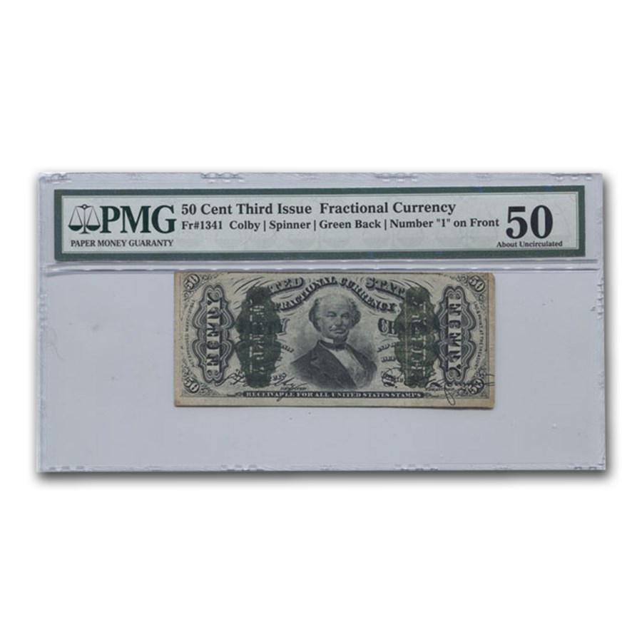 Buy 3rd Issue Fractional Currency 50 Cents AU-50 PMG (FR#1341) | APMEX