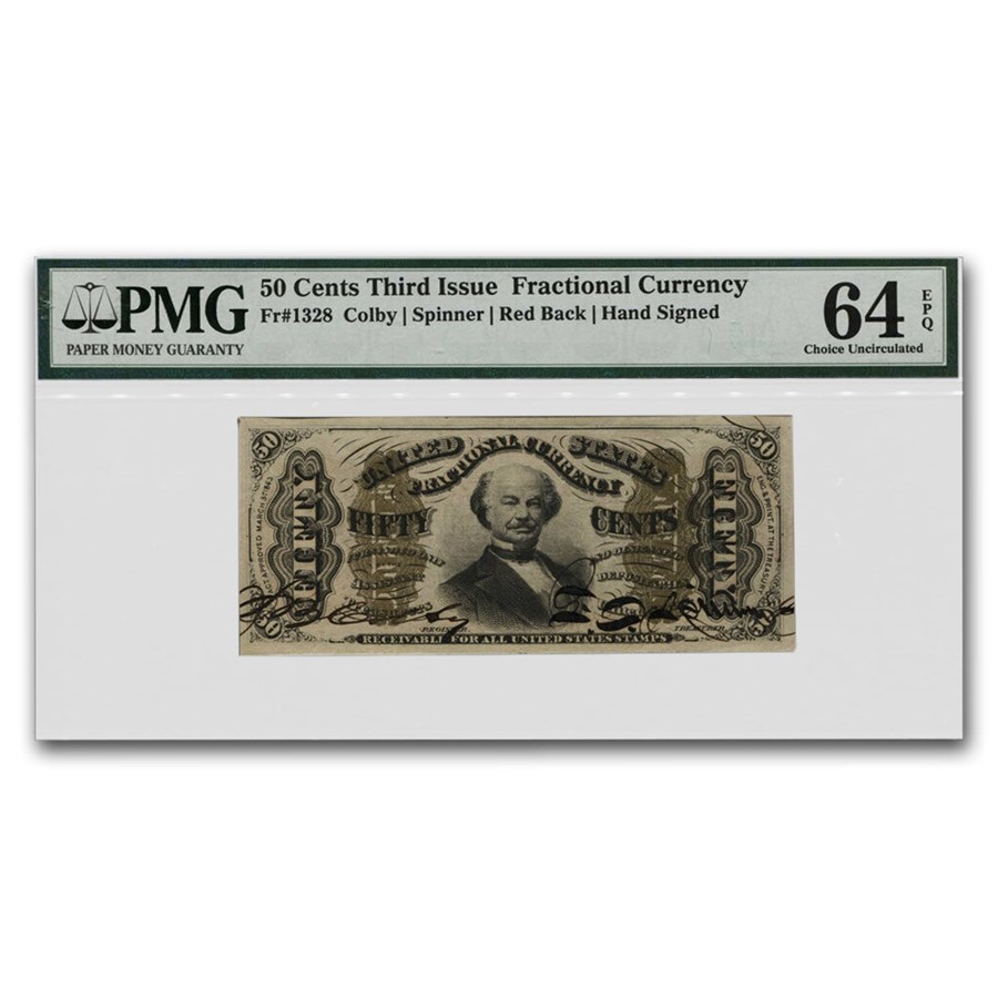 Buy 3rd Issue Fractional Currency 50 Cents CU-64 EPQ PMG (FR#1328) | APMEX