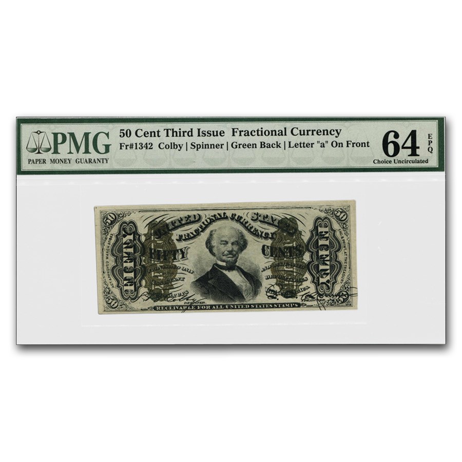 Buy 3rd Issue Fractional Currency 50 Cents CU-64 EPQ PMG (FR#1342) | APMEX