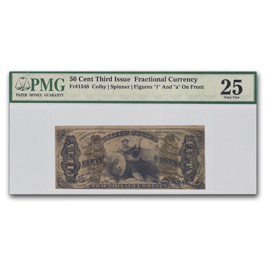 Buy 3rd Issue Fractional Currency 50 Cents VF-25 PMG (FR#1348) | APMEX