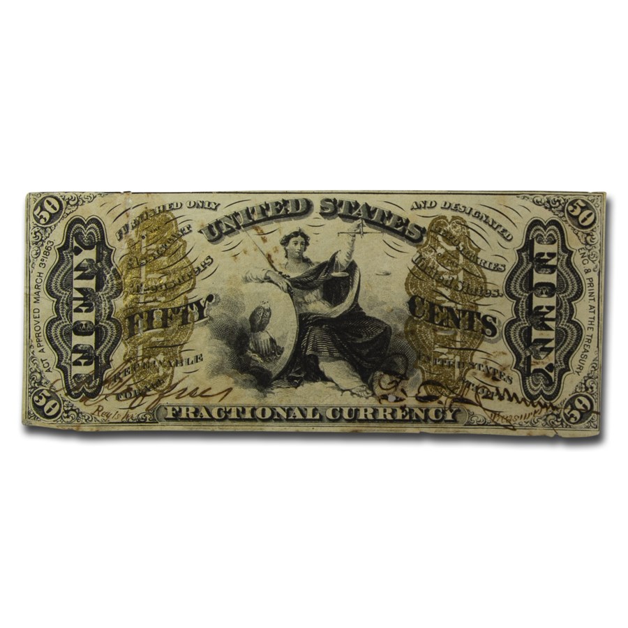 Buy 3rd Issue Fractional Currency 50 Cents XF Details (FR#1343) | APMEX