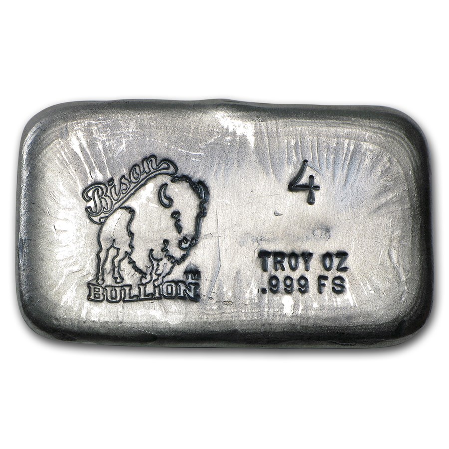 Buy 4 oz Hand Poured Silver Bar - BB | APMEX