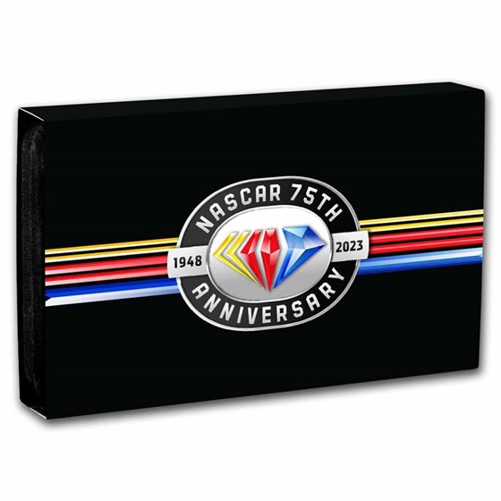 Buy NASCAR 4 oz Silver 75th Anniv Colorized Bar | APMEX
