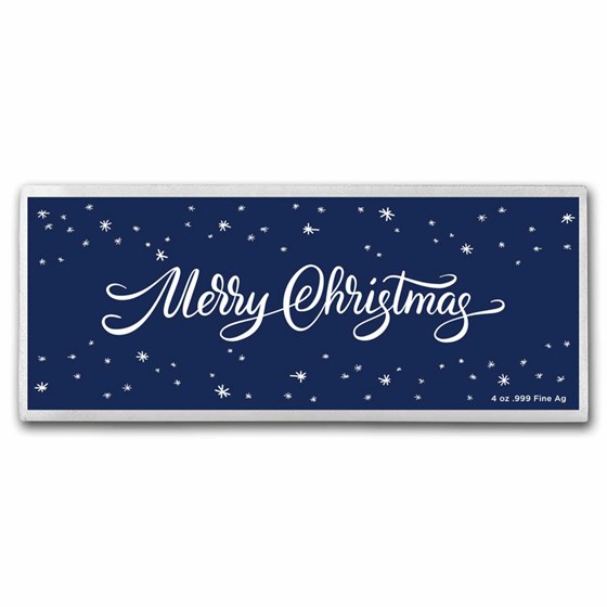 Buy 4 oz Silver Shimmer Nativity Scene Colorized Bar | APMEX