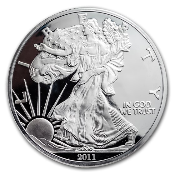 Buy 4 oz Silver Round - 2011 Silver Eagle (w/Box & COA) | APMEX