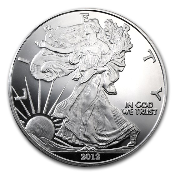 Buy 4 oz Silver Round - 2012 Silver Eagle (w/Box & COA) | APMEX