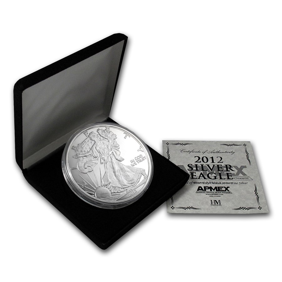 Buy 4 oz Silver Round - 2012 Silver Eagle (w/Box & COA) | APMEX