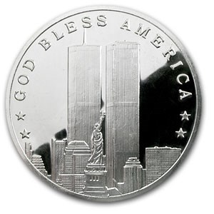 Buy 4 oz Silver Round - September 11, 2001 World Trade Center | APMEX