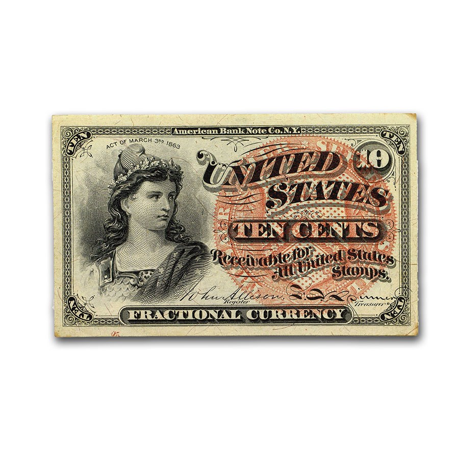Buy 4th Issue Fractional Currency 10 Cents CU (FR#1259) | APMEX