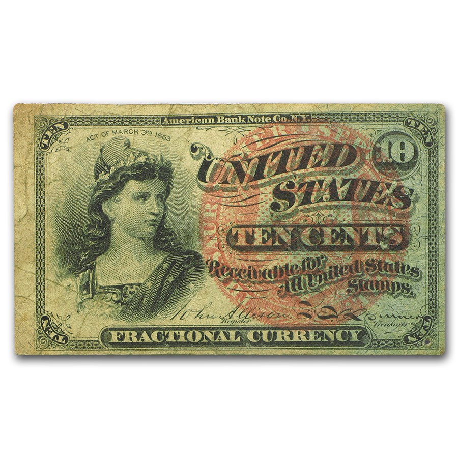 Buy 4th Issue Fractional Currency 10 Cents Fine (FR#1259) | APMEX