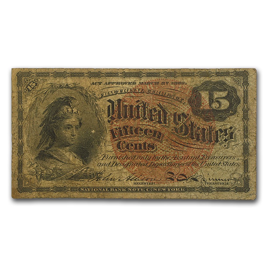 Buy 4th Issue Fractional Currency 15 Cents Fine (#1271) | APMEX