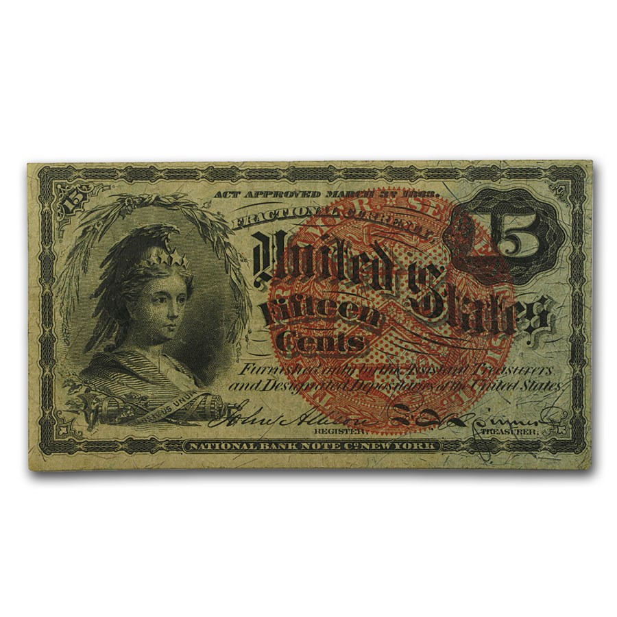 Buy 4th Issue Fractional Currency 15 Cents XF (FR#1271) | APMEX