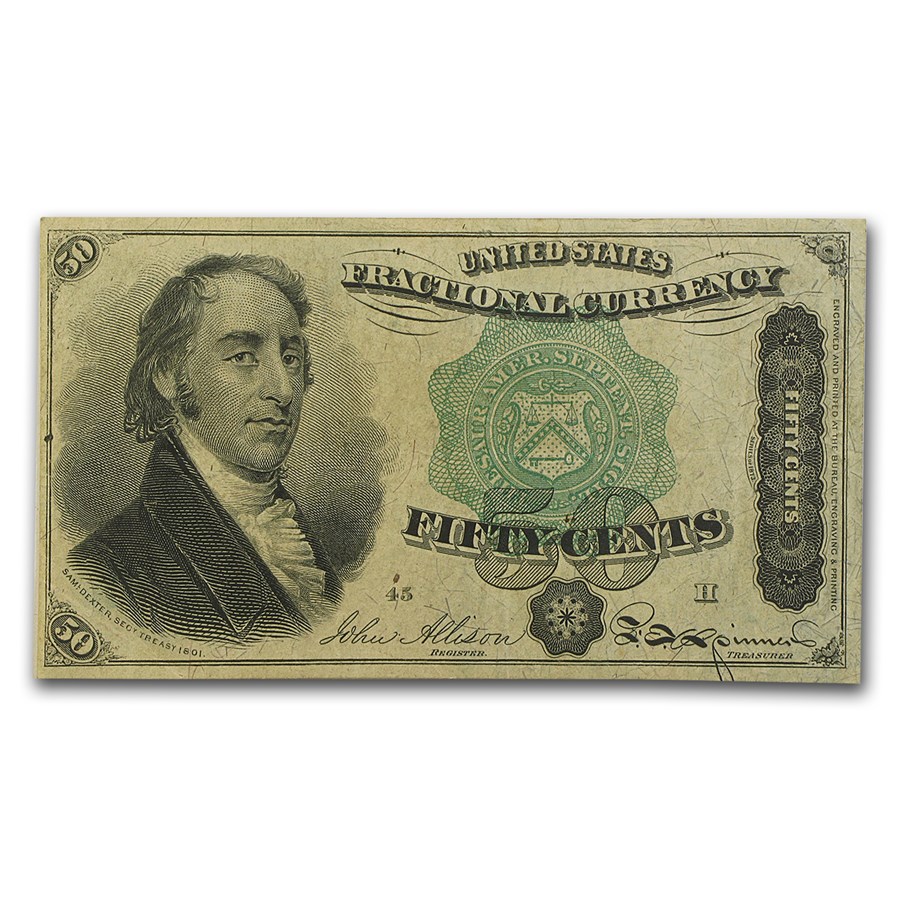 Buy 4th Issue Fractional Currency 50 Cents Dexter XF (Fr#1379) | APMEX