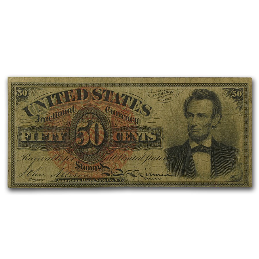 Buy 4th Issue Fractional Currency 50 Cents Lincoln Fine (FR#1374) | APMEX