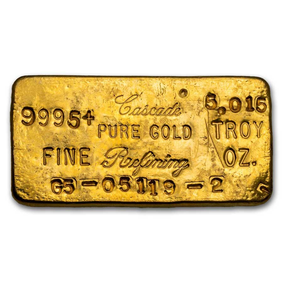 5.015 oz Gold Bar - Cascade Refining (Poured)