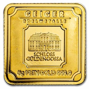 Buy 5 gram Gold Bar - Geiger Edelmetalle (Originals Series) | APMEX