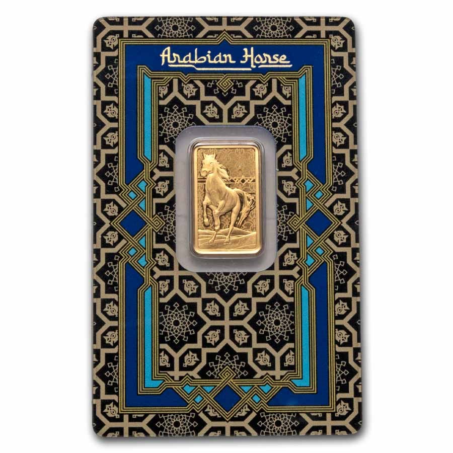 Buy 5 gram Gold PAMP Arabian Horse Bar | APMEX