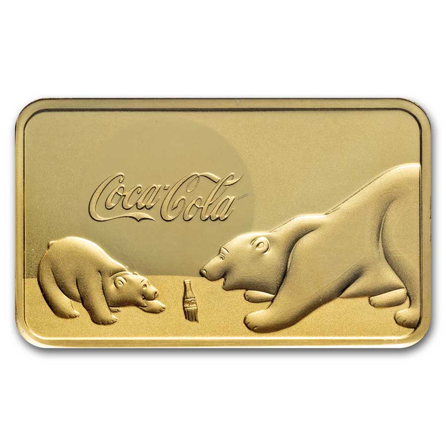 APMEX - 5 gram Gold Bar - PAMP Coca-Cola® Polar Bear