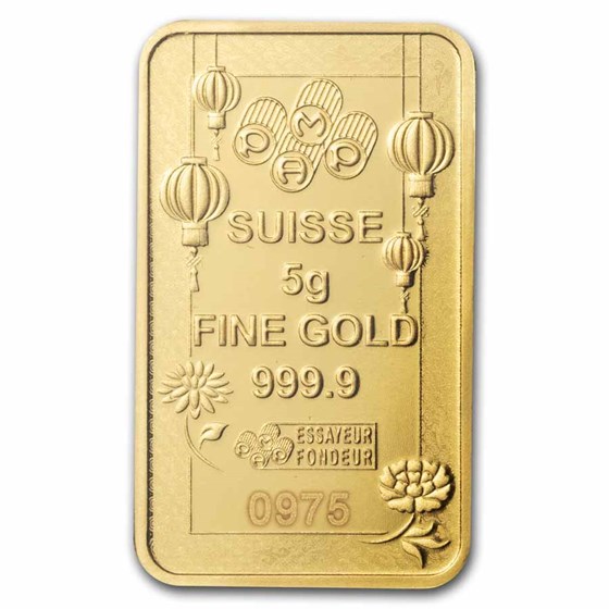 Buy 5 gram Gold PAMP Good Luck Laughing Buddha Bar | APMEX