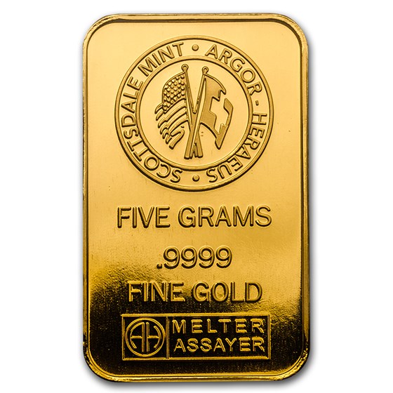 Buy 5 gram Gold Bar - Scottsdale Mint (In Certi-Lock® Assay) | APMEX