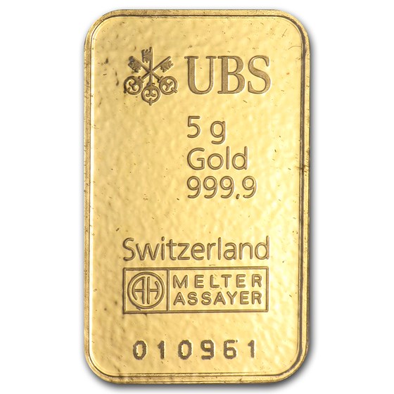 Buy 5 gram Gold Bar - UBS (Hologram, In Assay) | APMEX