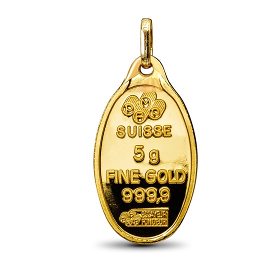Buy 5 gram Gold Pendant - PAMP Suisse (Fortuna, Oval, No Assay) | APMEX