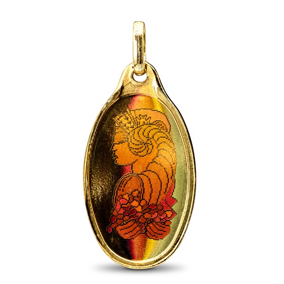 Buy 5 gram Gold Pendant - PAMP Suisse (Fortuna, Oval, No Assay) | APMEX