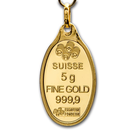 Buy 5 gram Gold Pendant - PAMP Suisse (Rose, Oval, w/out Assay) | APMEX