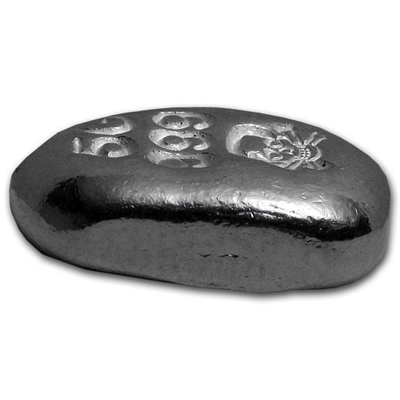 Buy 5 gram Hand Poured Silver Bar - Skull & Bones | APMEX