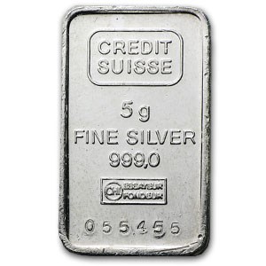 Buy 5 gram Silver Bar - Credit Suisse | APMEX