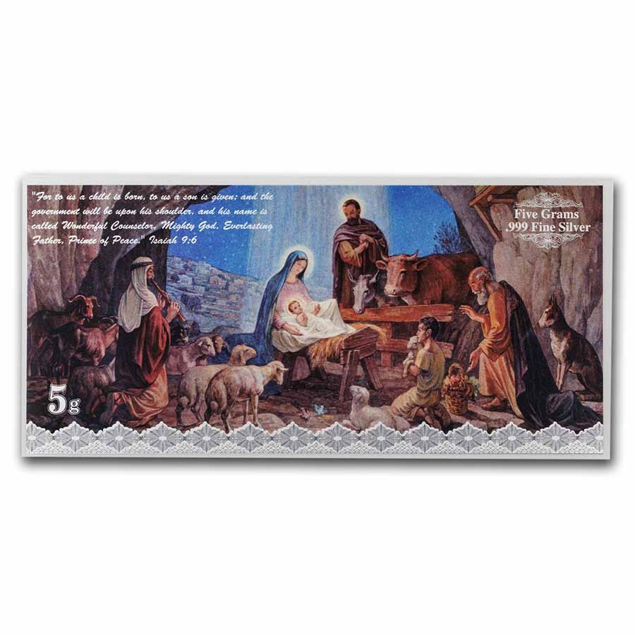 Buy 5 gram Silver Note - Nativity .999 | APMEX
