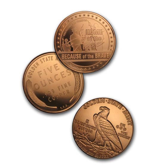 Buy 5 oz Copper Round - Random Design | APMEX