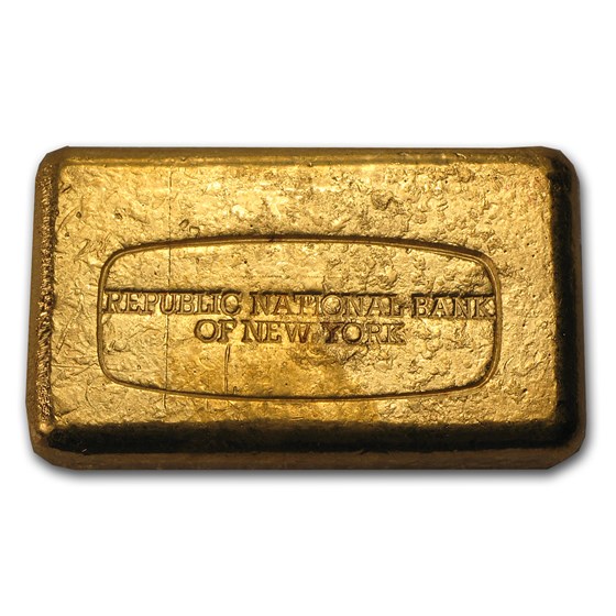 Buy 5 oz Gold Bar - Johnson Matthey-London (Poured, RNB) | APMEX