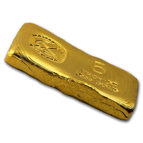 Buy 5 oz Gold Bar - Prospector's Gold & Gems | APMEX