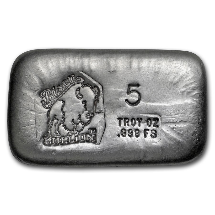 Buy 5 oz Hand Poured Silver Bar - BB | APMEX